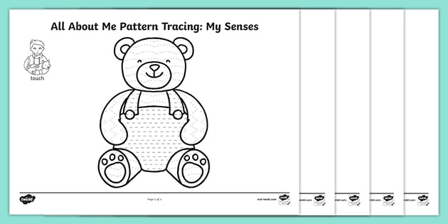 All About Me Pattern Tracing Activity: My Senses