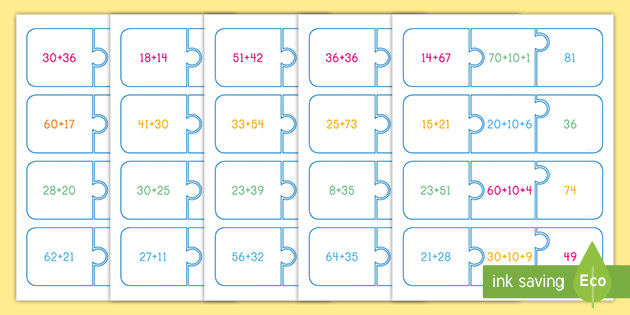 Decompose Two-Digit Numbers Puzzle (teacher made)