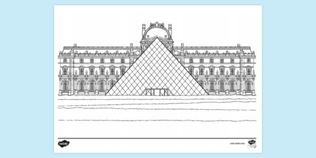 The Louvre Colouring | Colouring Sheets