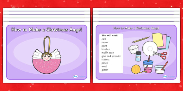 Make a Christmas Angel Worksheets (teacher made)