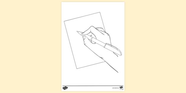 FREE! - Hand Writing Colouring | Colouring Sheets