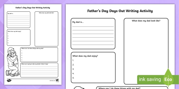 FREE! - Father's Day Days Out Writing Activity | Primary Resources