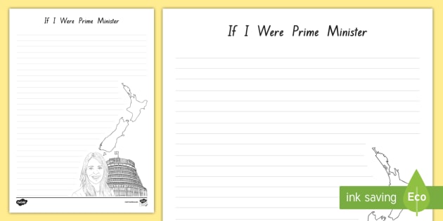 If I Were Prime Minister... New Zealand Writing Template Activity