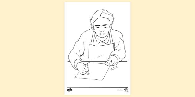 FREE! - Students Doing Art 3 - Colouring Sheet | Colouring Sheets