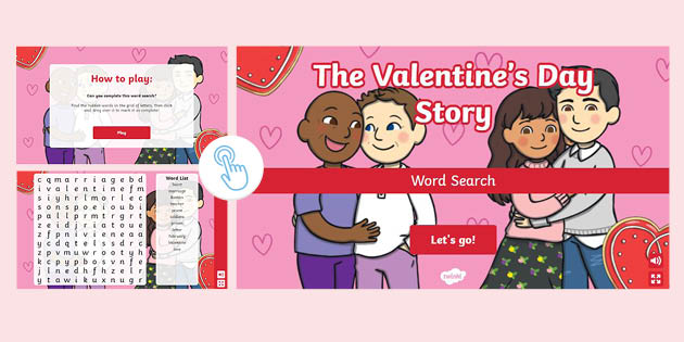 Word Search for Valentine’s Day - Interactive Word Search