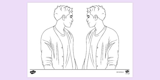 Reflection Hall of Mirrors Colouring | Colouring Sheets