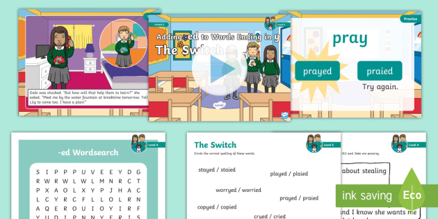 Adding -ed to Words Ending in 'y' Lesson Plan - Level / Phase 6 Week 6 ...