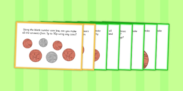 Coin Number Line Challenge Pack (teacher made)