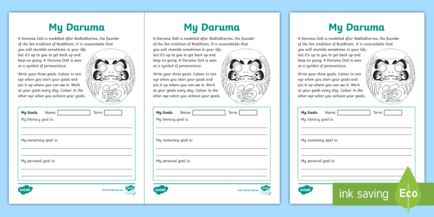 Daruma Goal-Setting Activity (teacher made)