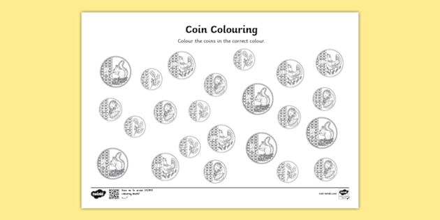 Money Coins Identification Worksheet