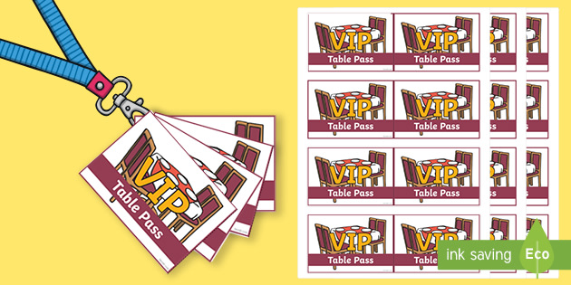 VIP Table Lanyards