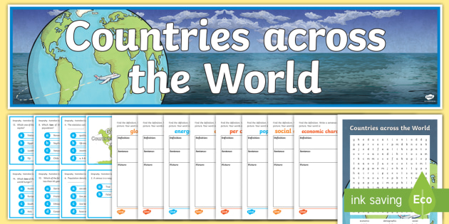 Countries Across the World Activity Pack