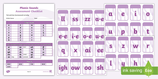 Phonics Assessment Single Digraphs Trigraphs Checklist