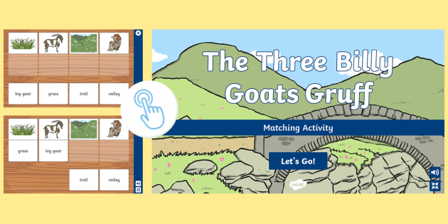 Interactive Three Billy Goats Gruff Matching Activity