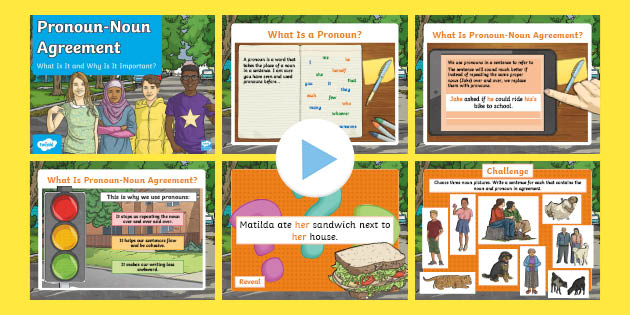 Pronoun-Noun Agreement PowerPoint antecedent pronoun