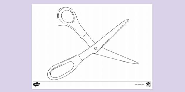 FREE! - Scissors Icon Colouring | Colouring Sheets