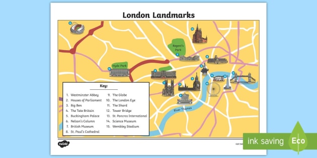 London Landmarks Map