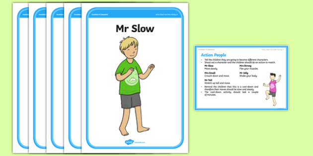 Foundation PE (Reception) Action People Cool-Down Activity