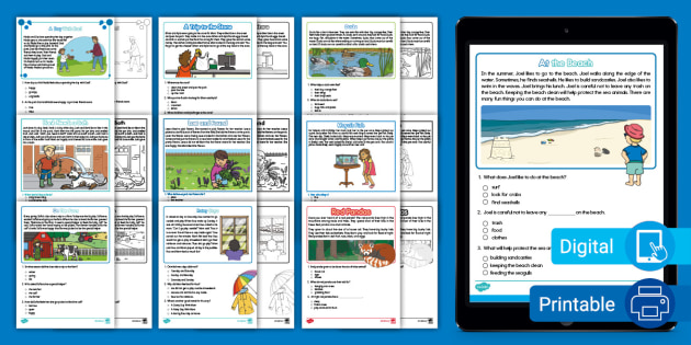 First Grade Printable Worksheets Reading First Grade Back To School