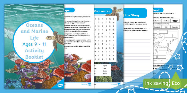Oceans and Marine Life Themed Activity Booklet (Ages 9 - 11)