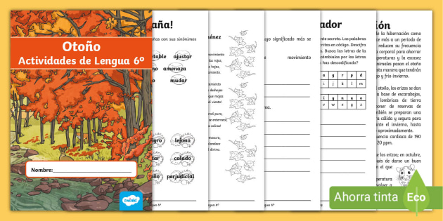 Cuadernillo de otoño: Actividades de Lengua 6º