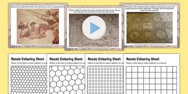 Roman Mosaics Lesson Teaching Pack PowerPoint - romans, history