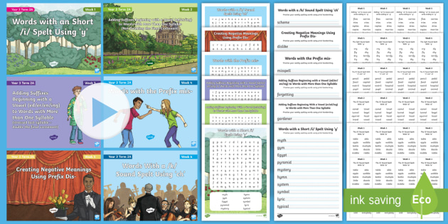 Year 3 Term 2A Bumper Spelling Pack