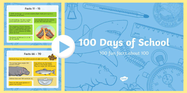 100 Fun Facts about 100 PowerPoint (teacher made)