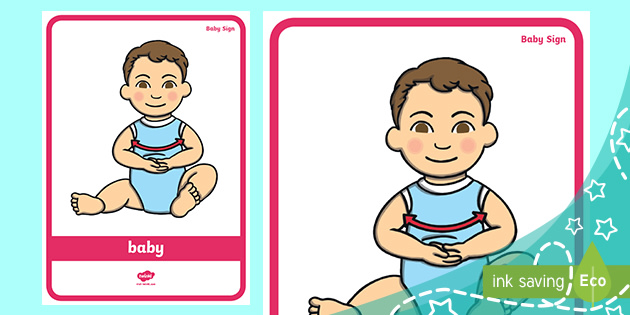 Baby Sign Language Poster (Baby) (creat de profesori)