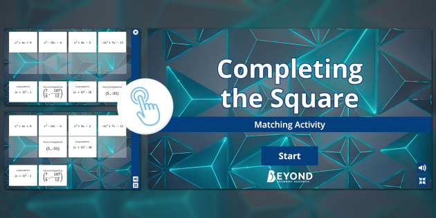 👉 Completing the Square Matching Activity (teacher made)