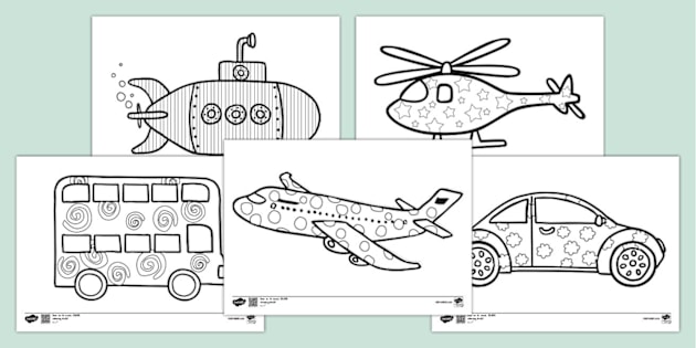 transportations coloring pages