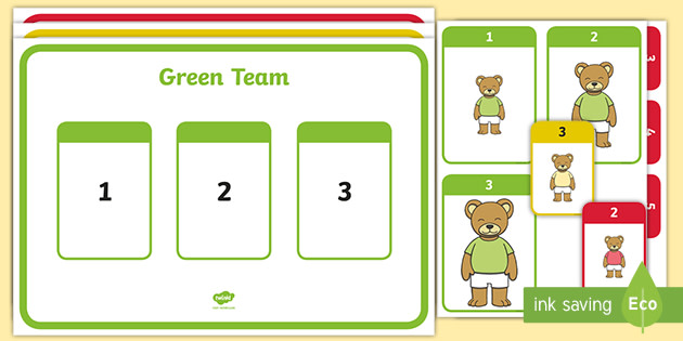 👉 Teddy Teams Number Recognition Activity (teacher made)