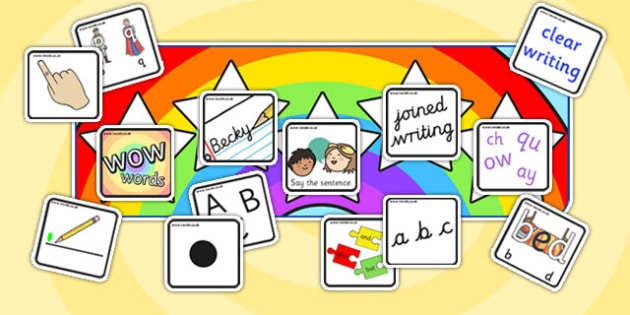 Editable Writing Target Cards Stars (teacher made)