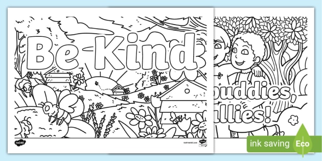 Be Kind Colouring Pages (teacher made)