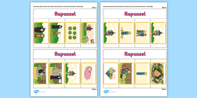 Rapunzel Story Writing Flap Book