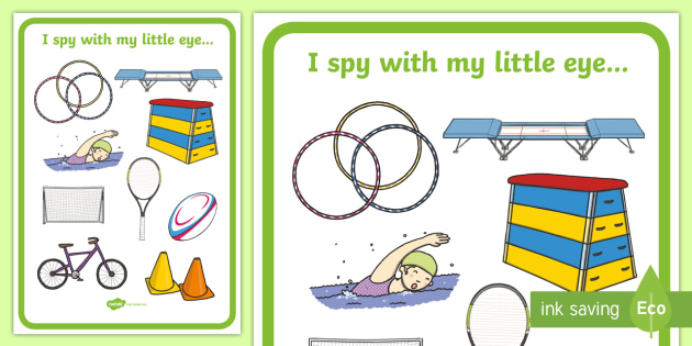 Sport Themed I Spy Display Poster (teacher made)