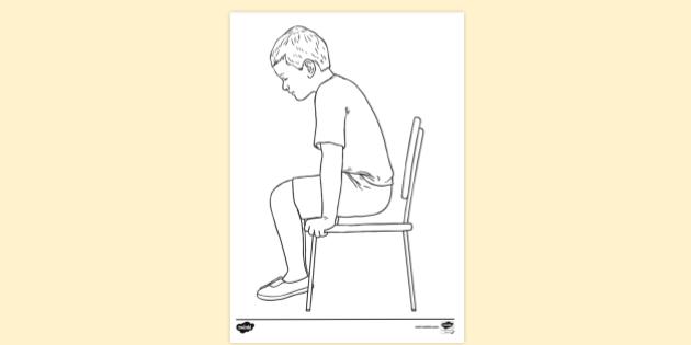 FREE! - Chair Push Up Colouring Sheet (teacher made)