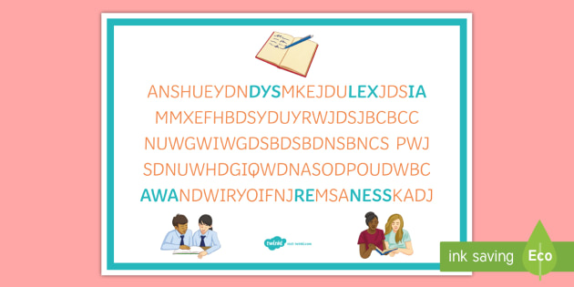 Dyslexia Awareness A4 Display Poster (teacher made)