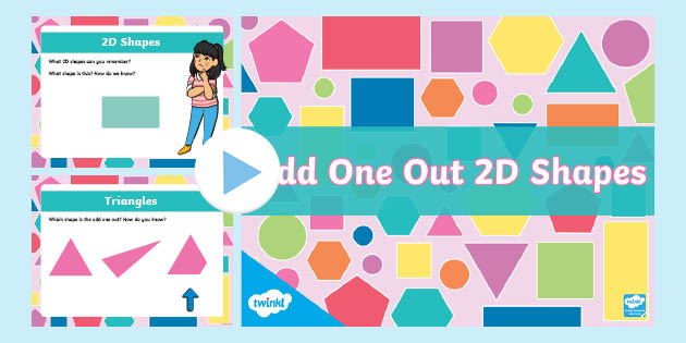 👉 Odd One Out 2D Shapes PowerPoint