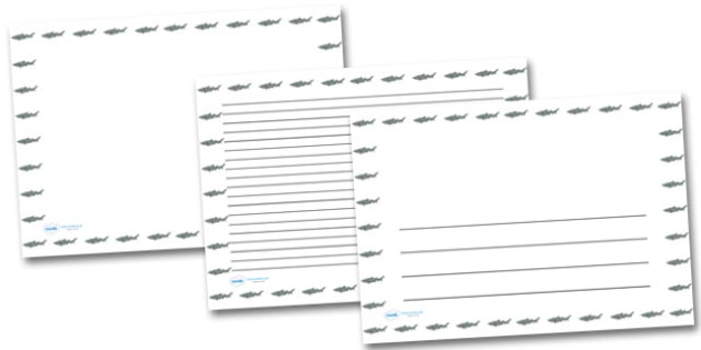 Shark Landscape Page Borders- Landscape Page Borders