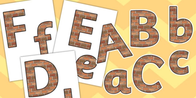 Brick Themed Editable Display Lettering Pack - display lettering