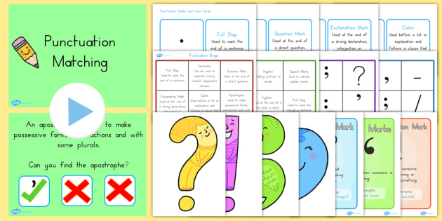Punctuation Marks Resource Pack (teacher made)