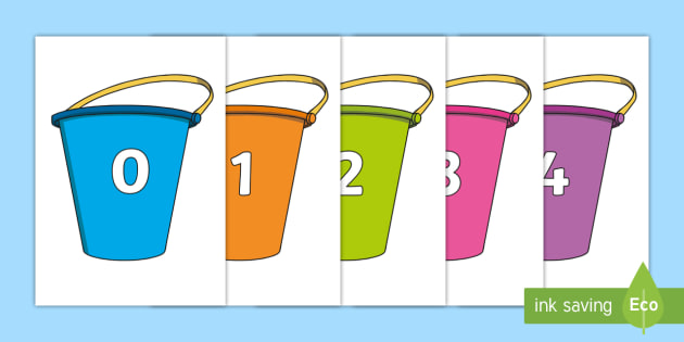 Numbers 0-31 on Buckets (teacher made)