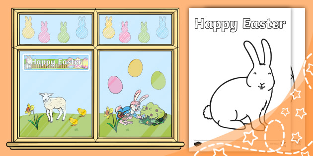 FREE! - Easter Window Display (teacher made)
