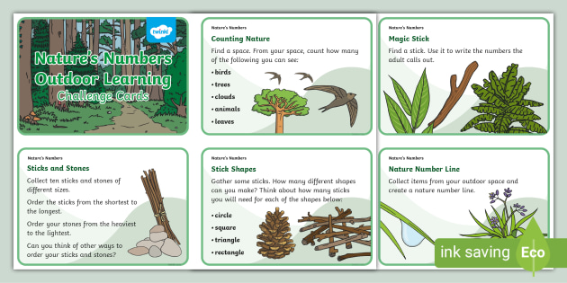 Nature's Numbers Outdoor Learning Challenge Cards