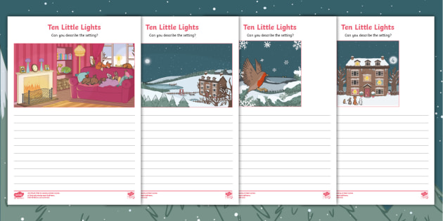 Ten Little Lights Setting Description Worksheet / Worksheets