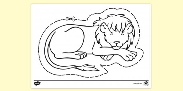 FREE! - Lion Cut Out Colouring Sheet | Colouring Sheets