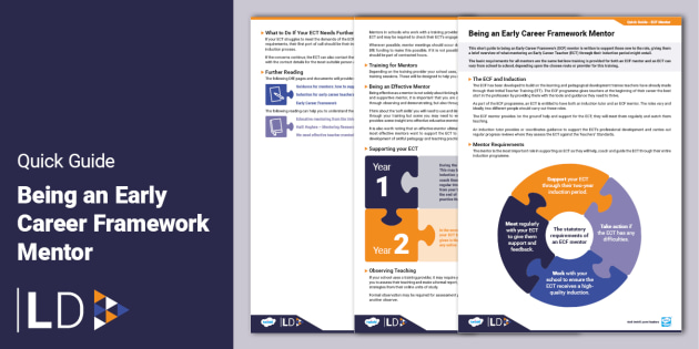 Quick Guide to being an ECF Mentor (teacher made)