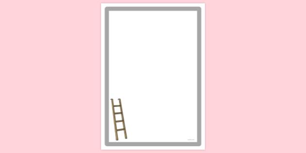 Simple Blank Ladder Page Border | Page Borders | Twinkl