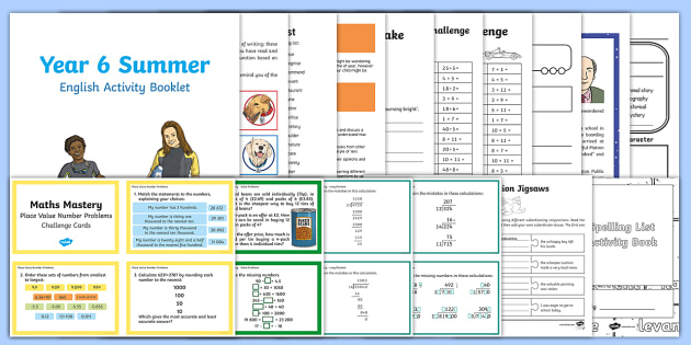 Summer Holiday Transition Year 5 Moving Into Year 6 Activity Pack - End of